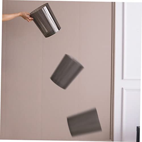 STOBOK 2pcs Decorative Kitchen Wastebasket Cans Bathroom Container Offices Paper Small Translucent Ash-bin Lidless Unique for Clear Bucket Bag Large Basket Uncovered Black Pot Bedrooms