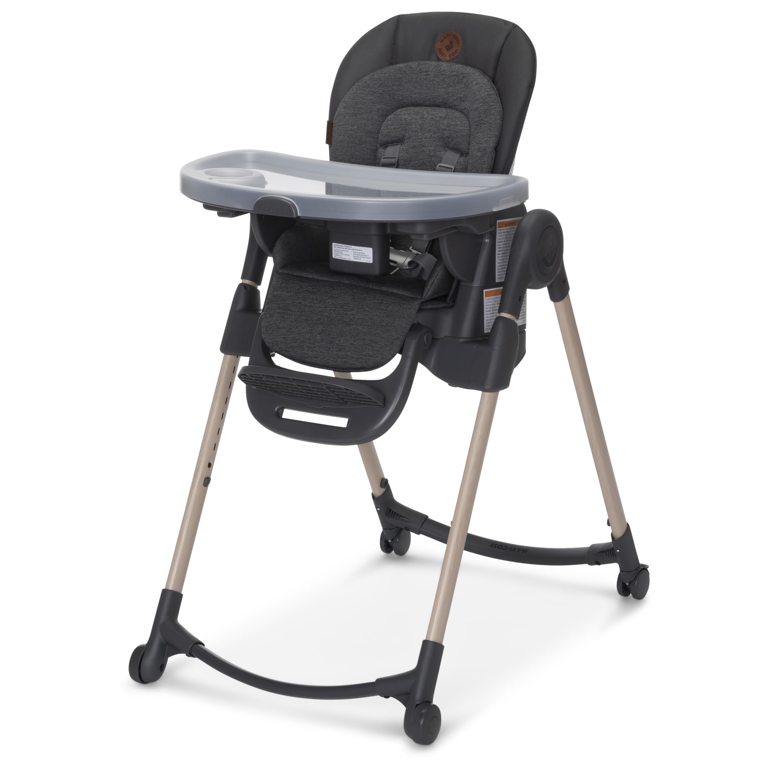 Maxi-Cosi 6-in-1 Minla High Chair, 6 Modes for Years of Growth, Essential Grey