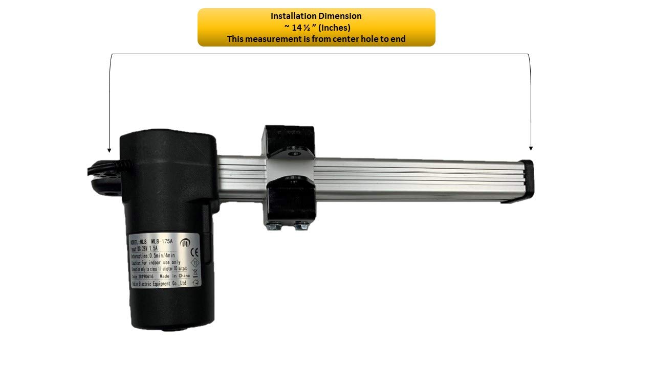 Mulin Power Recliner Motor Replacement with Cord Model ML8-175 ML8-175A Linear Actuator for Sofa Lift Chair Couch Massage Seat Bed Same as ML18-033 & ML18-026