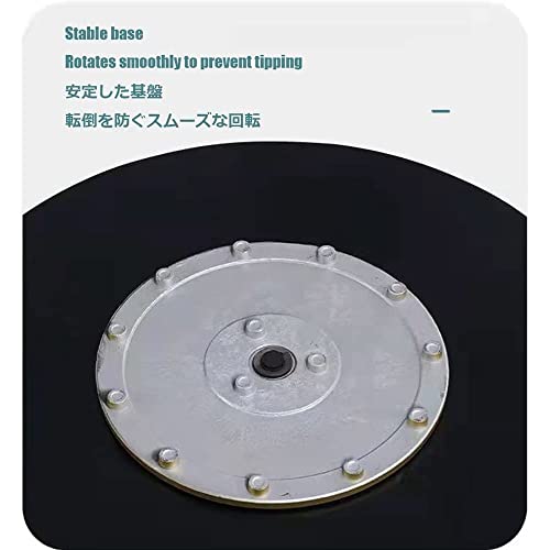 Lazy Susan Tray for Dining Table, Tempered Glass Swivel Plate, 360° Rotating Serving Platter, Home Hotel Table Round Serving Plate, 60cm 70cm 80cm 90cm 100cm, Black (Size : 70cm/28in)