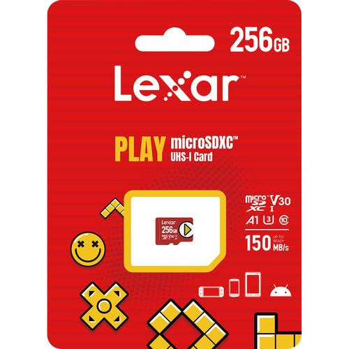 Lexar Play 256GB MicroSDXC Memory Card for Nintendo Switch, Switch Lite, Switch OLED Model Gaming Console (LMSPLAY256G-BNNNG) Class 10 Bundle with (1) Everything But Stromboli MicroSD & SD Card Reader