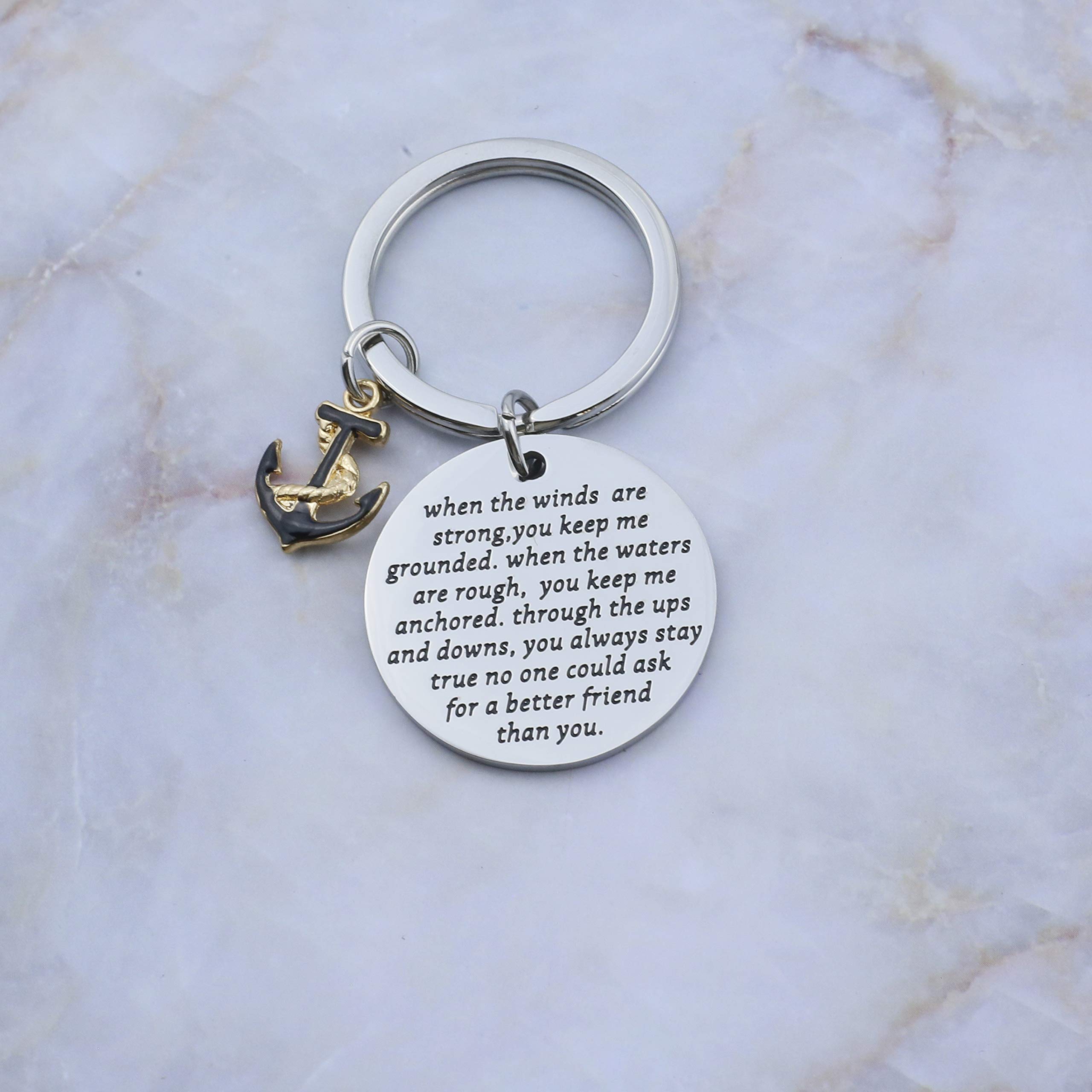 NC Anchor Keychain Sailor Gift Captain Keychain Nautical Jewelry Gift for Survivor Fisherman Sailing Enthusiast (keychain)