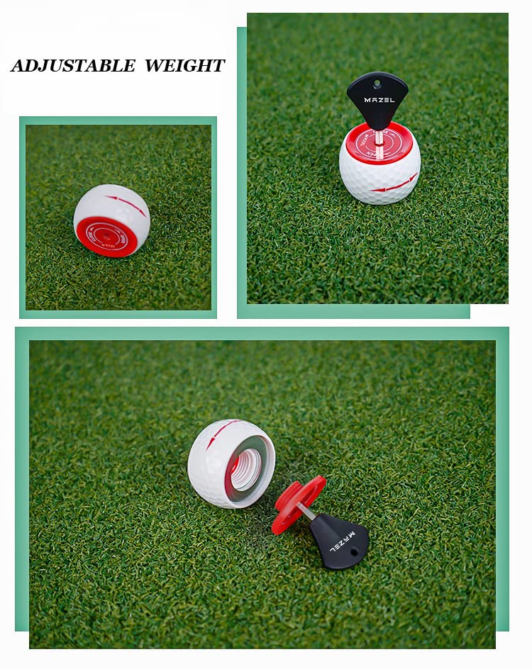 MAZEL Golf Putter with Blue Grip & Golf Putting Ball,Bundle of 2