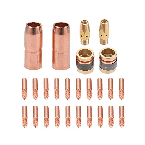 KINGQ MIG Welding Gun Accessory 169-726 .035"Kit Tip-Nozzle-Diffuser-Adapter for Miller Millermatic M-25/M-40 Hobart Torch
