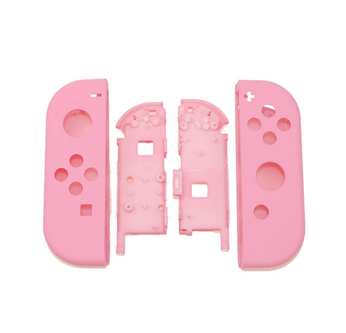 L R Full Housing Shell Case Cover with Frame Colour Replacement for Nintendo Switch NS Joy-Con Controller (Pink)