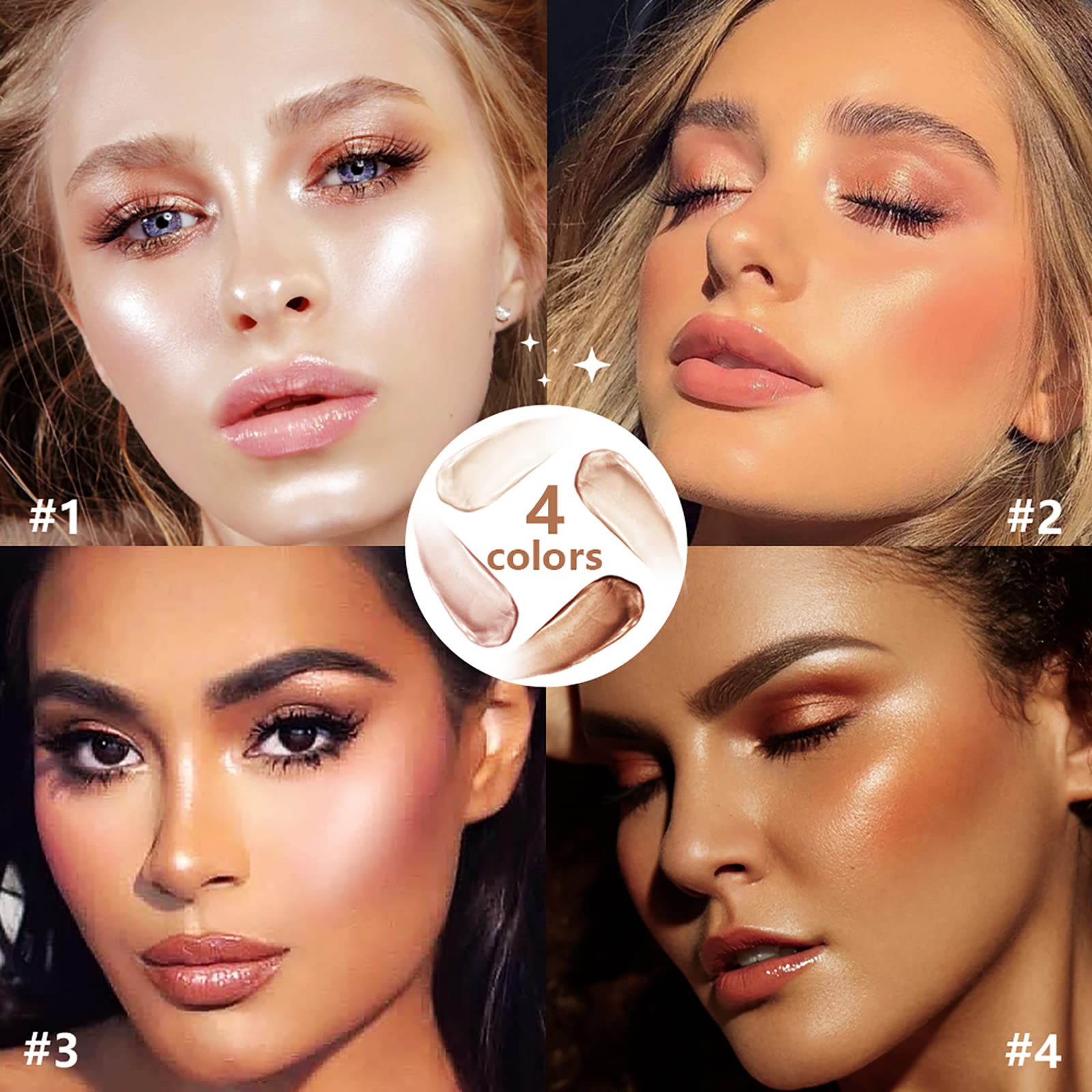 Liquid Luminizer,Body Luminizer, Face Body Highlighter,All In One Makeup Liquid Illuminator,Waterproof Moisturizing Light Shimmer Illuminator for Face & Body(#1-MOONLIGHT)