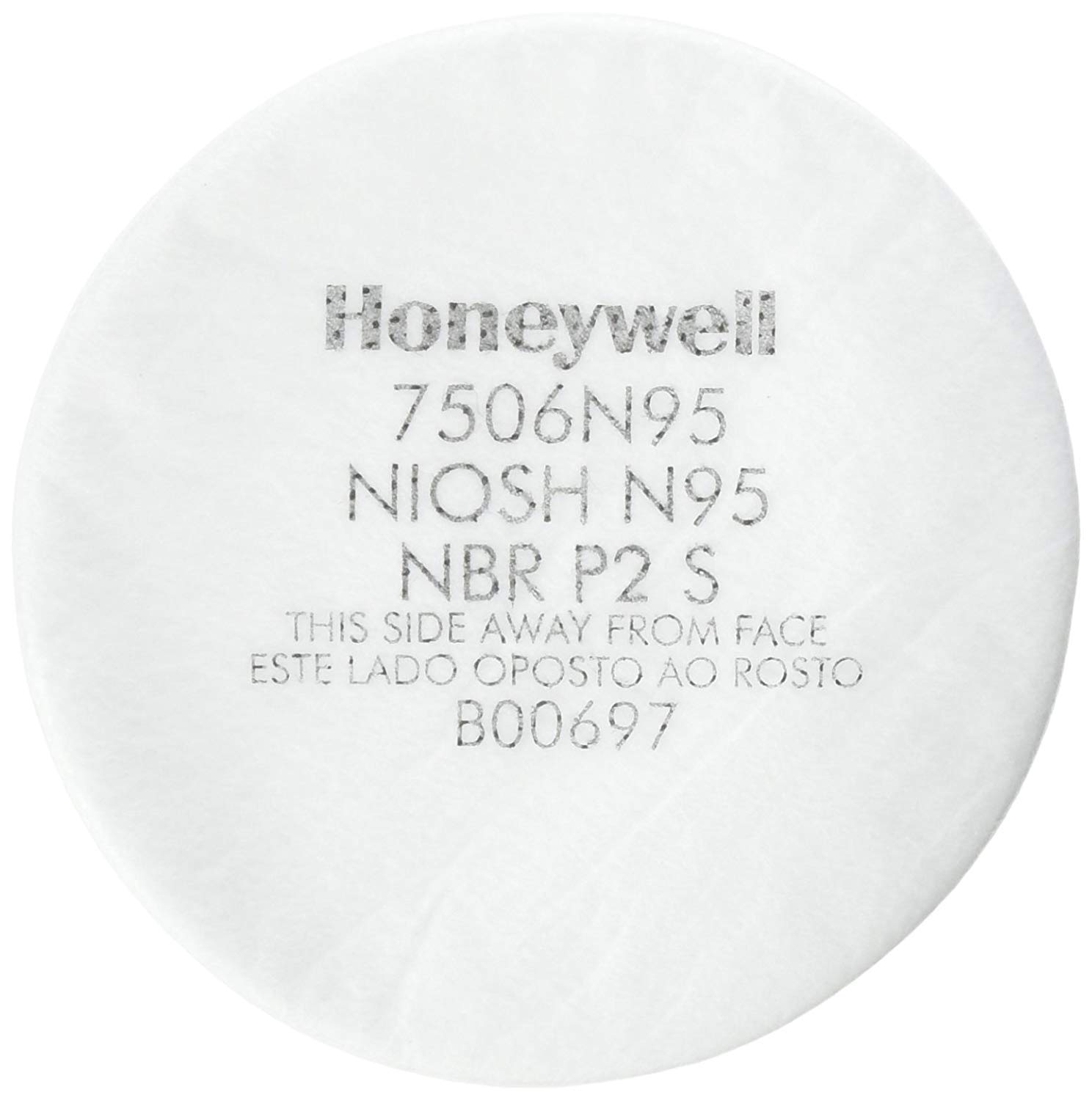 North by Honeywell 7506N95 Particulate Filters, Cartridge/Filter, Non-Oil Particulates, N95, Purple (Pack of 10)