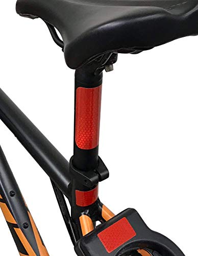 Jusmar Waterproof Red Reflective Stickers (5 Pack) 45pcs High Intensity Reflector Decals for Hard and Flat Surfaces, for Night Visibility