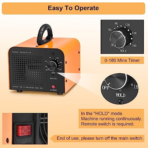 PNKKODW Ozone Generator 12000mg/h Ozone Machines for Home and Commercial Use Car Basement Offices Smoke and Pet Room