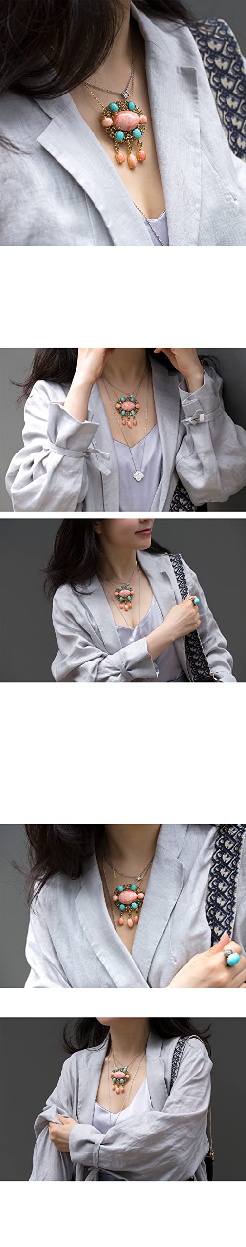 NASCHENKA Traditional Korean Hanbok brooch pin accessories gemstone jewelry for women moms gift