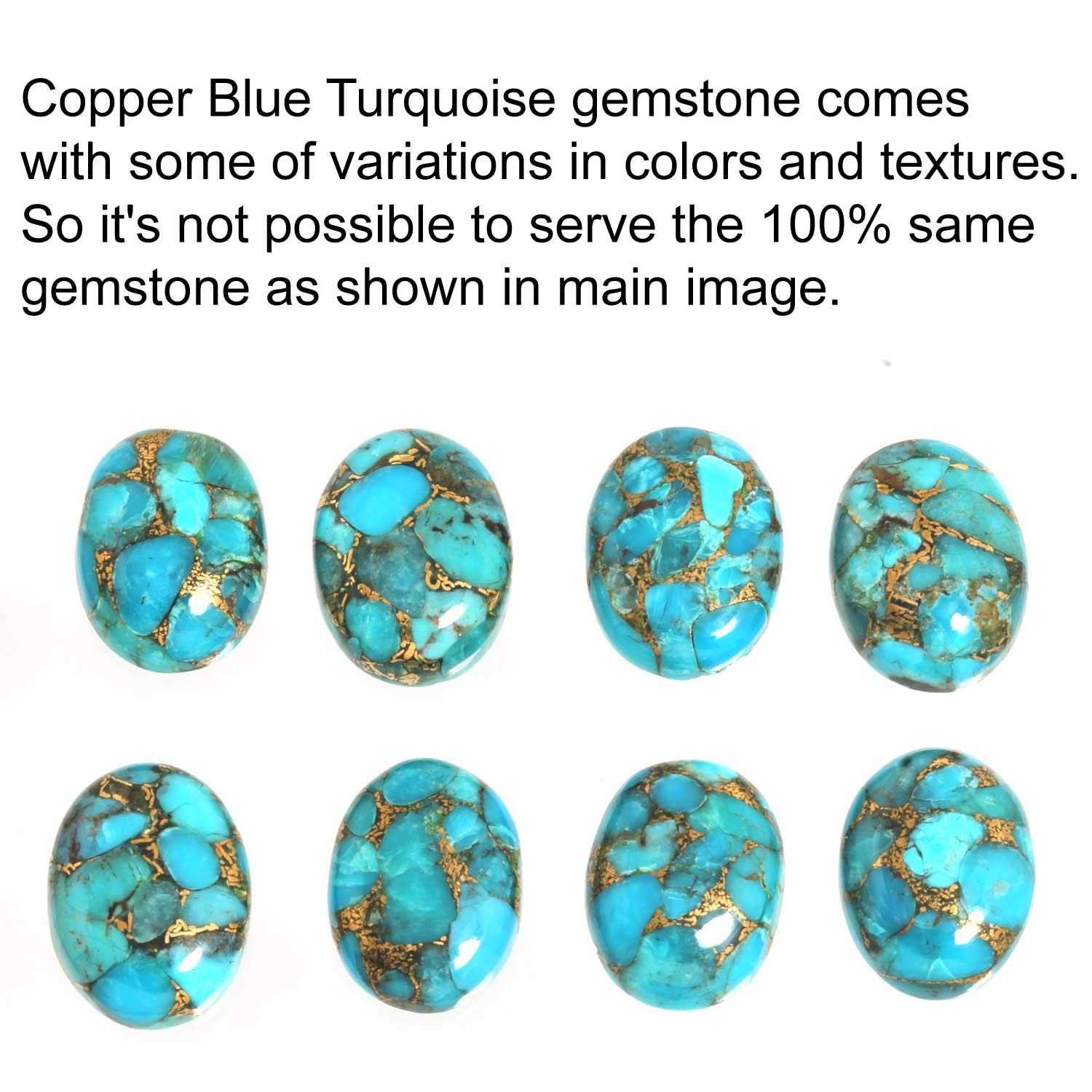 JEWELOPORIUM Copper Blue Turquoise 925 Sterling Silver Ring for Women Stone Handmade Silver Ring Size 9 Anniversary - Gift Cocktail Jewelry