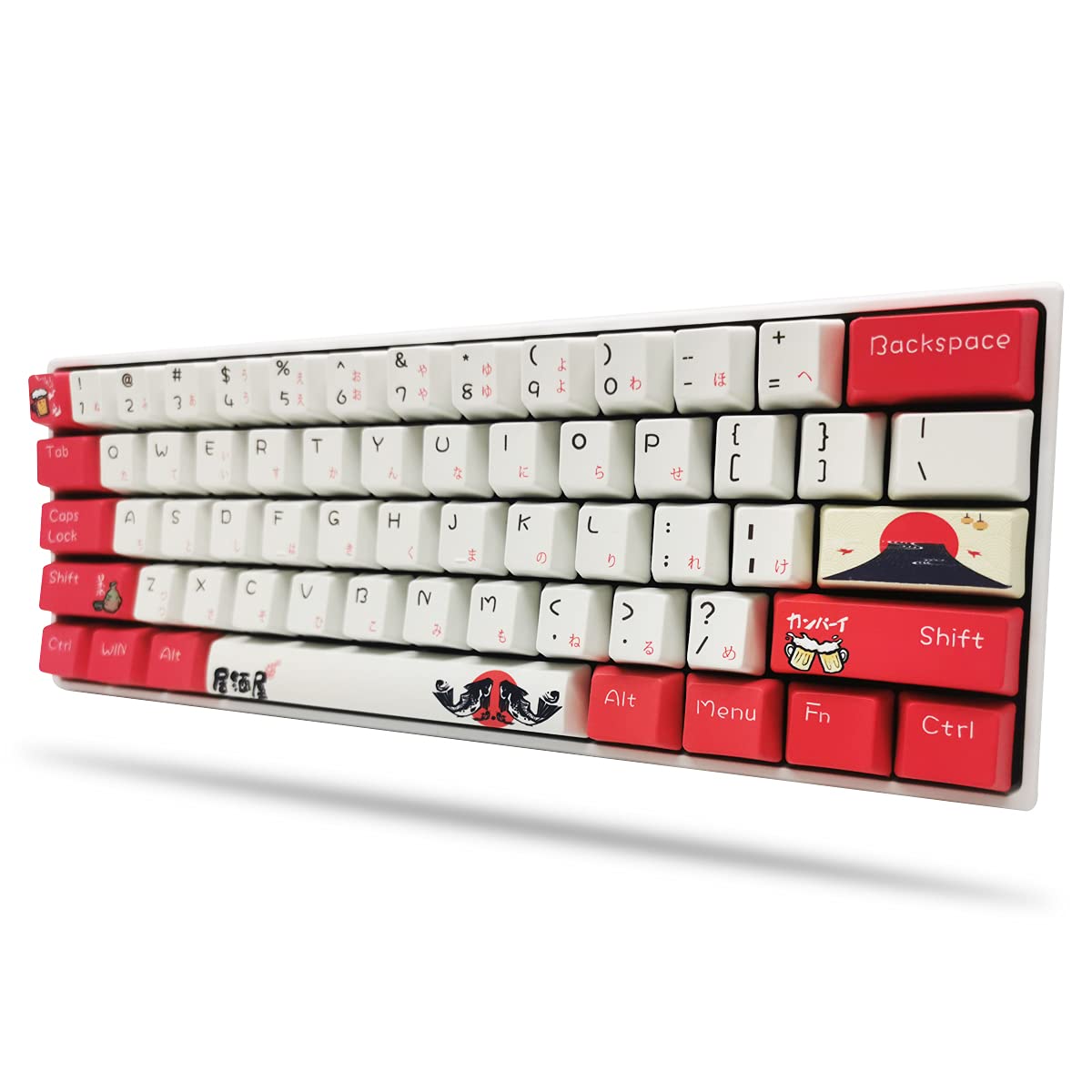 Keycaps PBT Dye Sublimation Upgrade 108 Keycap Set OEM Profile Keycaps Keyset with Puller for Cherry Mx Gateron Kailh Switch Mechanical Keyboard (Coral Sea)