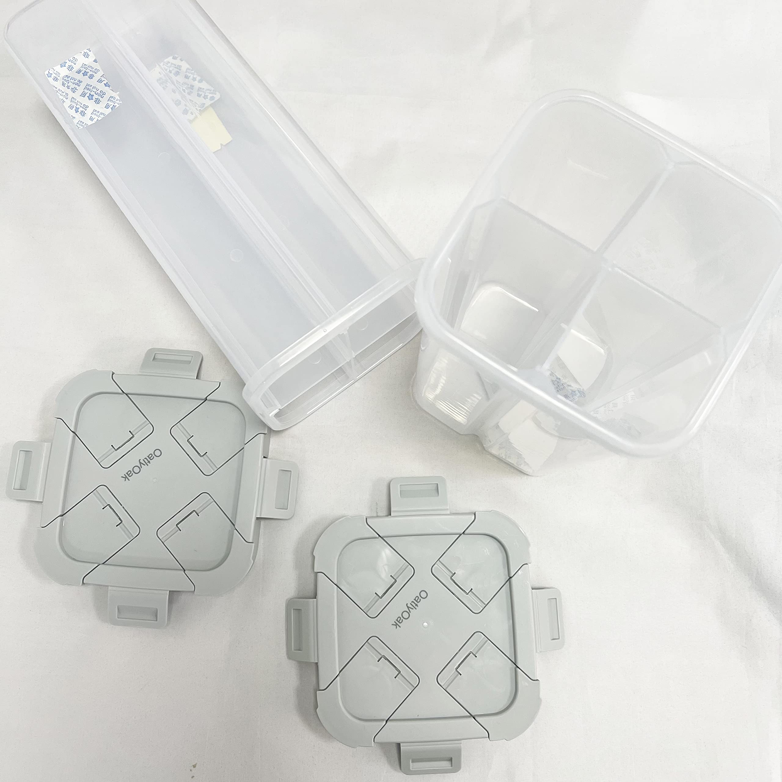 OatlyOak Food Storage Containers Set for Kitchen Plastic Kitchen Storage Containers for Pantry Organization and Storage - Cereal, Rice, Pasta, Flour and Sugar Containers