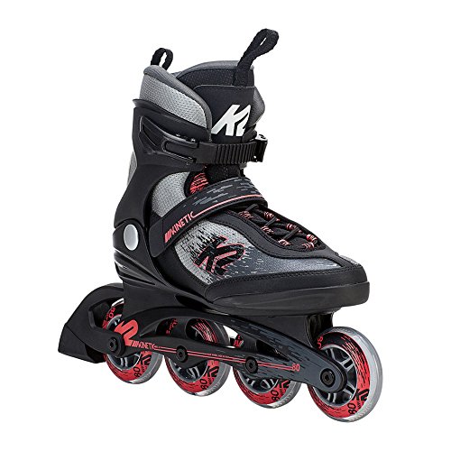 K2 Skate Women's Kinetic 80 Inline Skate, Gray Coral, 6.5