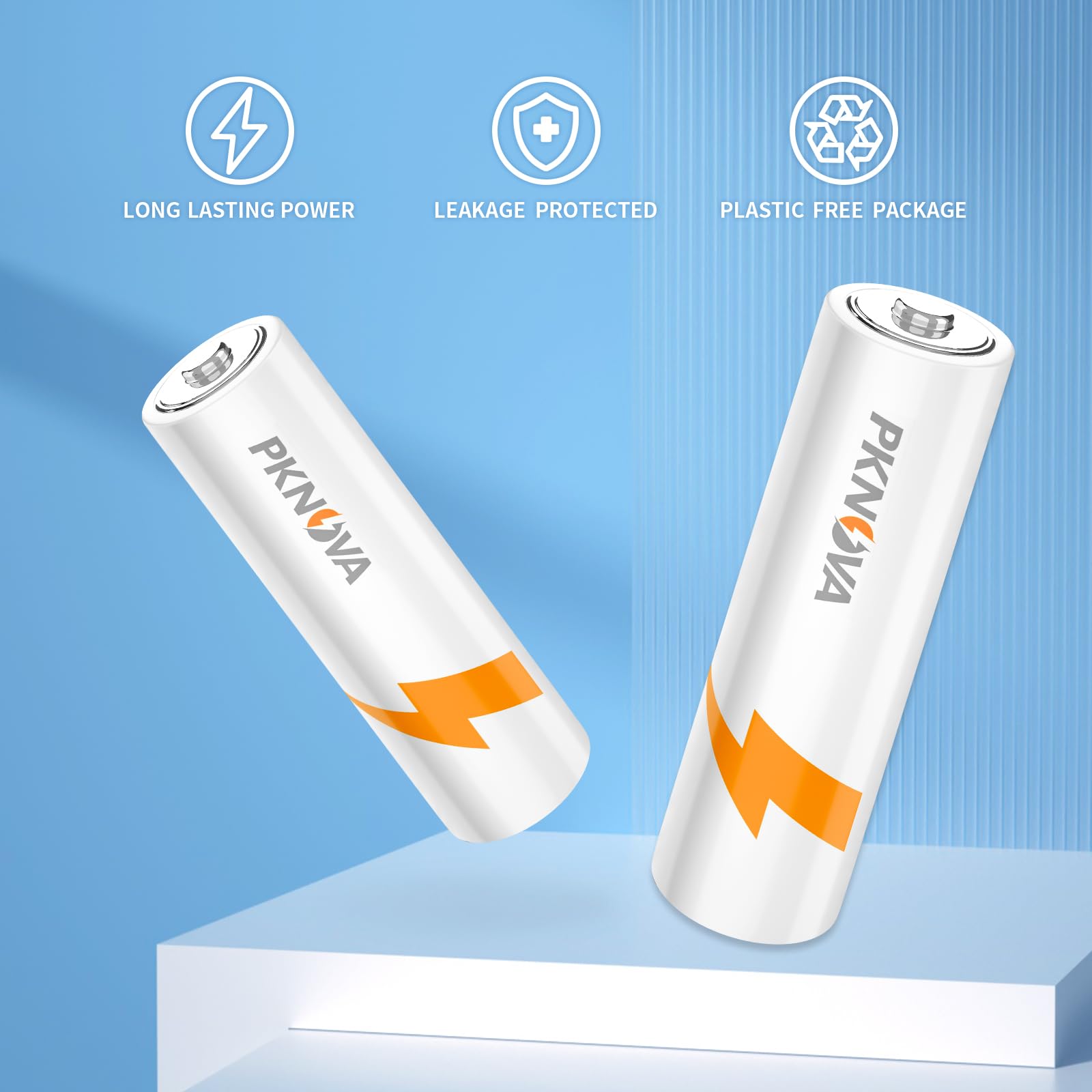 TEBANTY PKNOVA AA Battery, Double A Battery 1.5V Alkaline for Household and Electronic Devices - 4 Count LR6 Battery