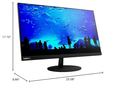 Lenovo L28u-30 28-inch IPS Monitor, UHD 4K Display, Ultra-Thin Bezels, AMD FreeSync, 4ms, 60Hz, HDMI, DisplayPort, Low Blue Light, VESA Mount Capable