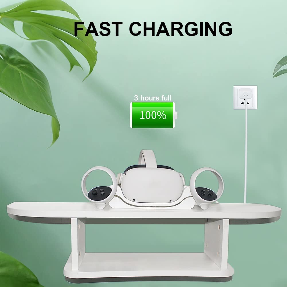 RENSLAT Charging Dock Station Quick Charge Stand Base for 2 USB Charger Wall Mount Storage Stand