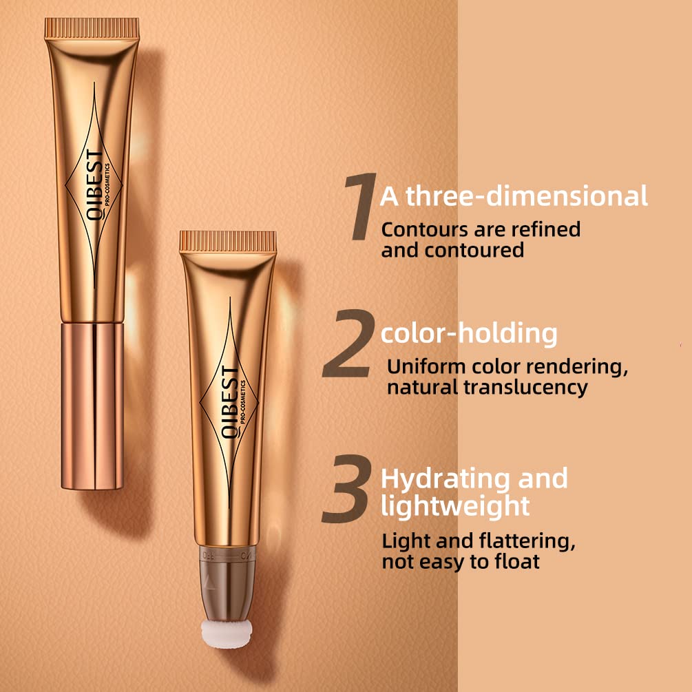MEICOLY Contour Beauty Wand,Liquid Blush Highlighter Stick Trio Cream Contouring Bronzer with Applicator,Silky Smooth Blendable Lightweight Blush Wand,Cruelty Free,Contour+Blush+Highlighter
