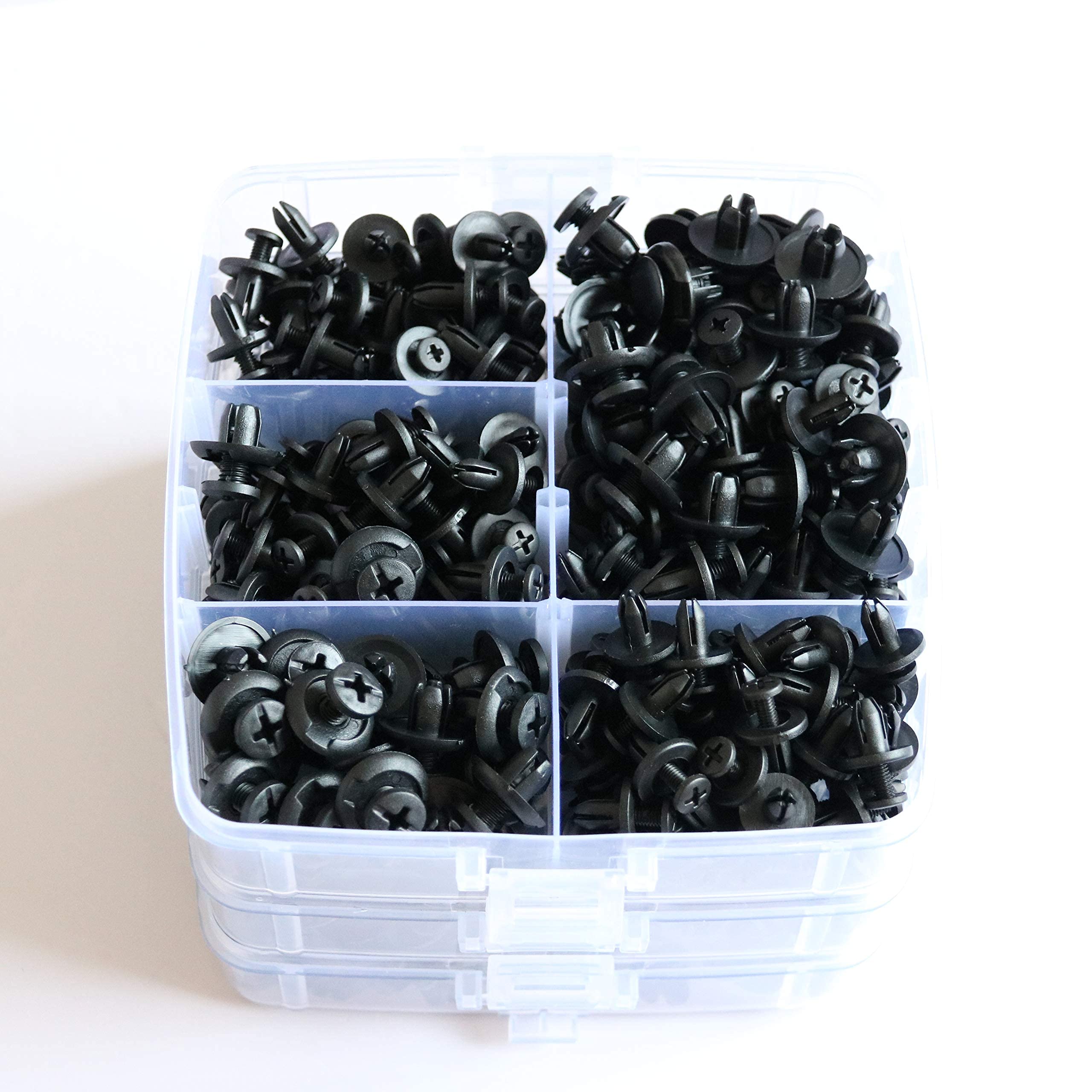 Kurala 680 PCS Car Push Retainer Clips Assortment 16 Most Popular Sizes Nylon Bumper Push Fasteners Rivet Clips Replacement Kit