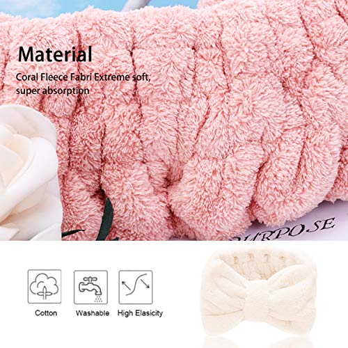 LADES Spa headband – Makeup Headbands Microfiber Facial Hair Band Elastic Head Wraps Stretch for Women Washing Face