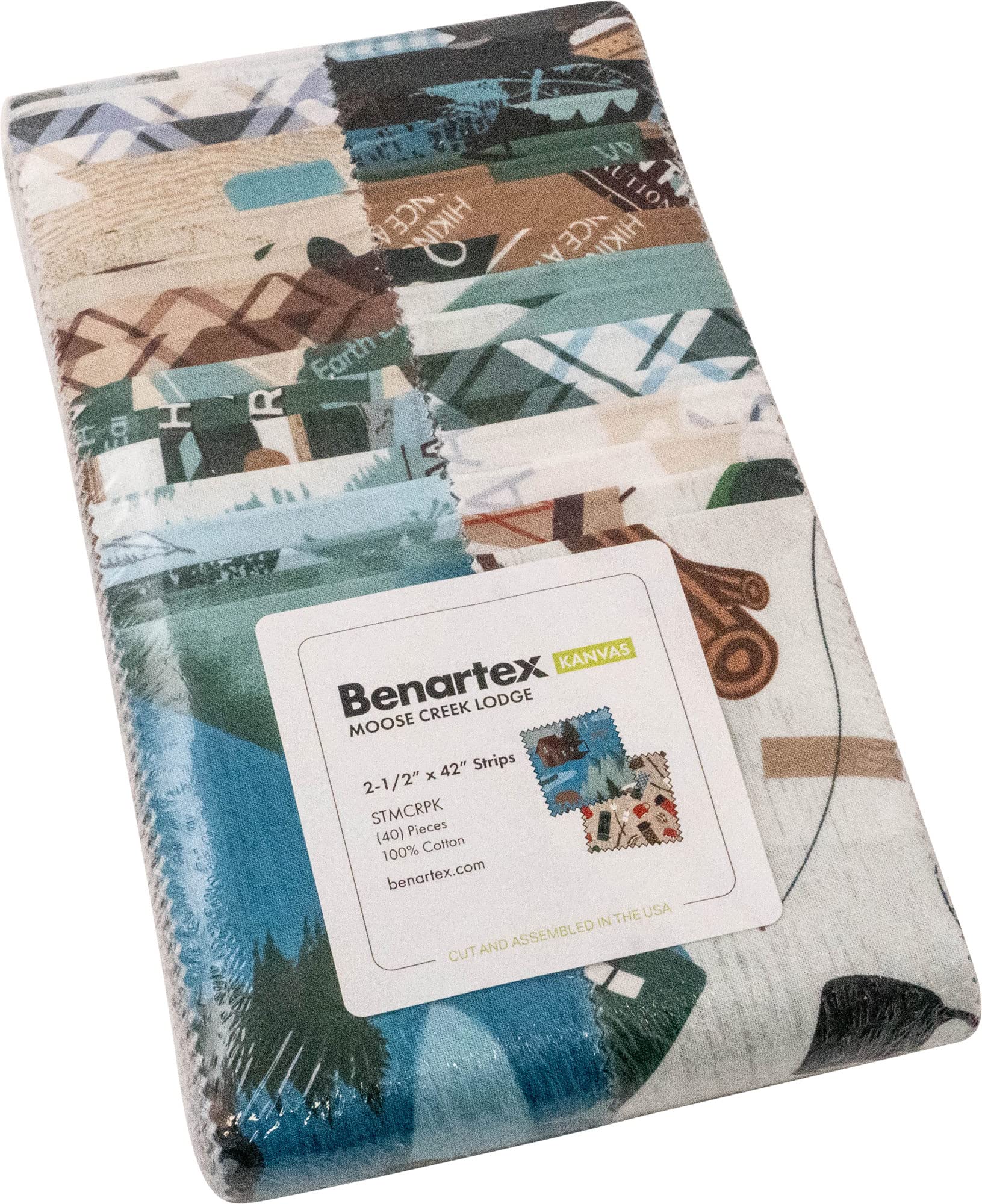 Kanvas Studio Moose Creek Lodge Strip-Pies 40 2.5-inch Strips Jelly Roll Benartex