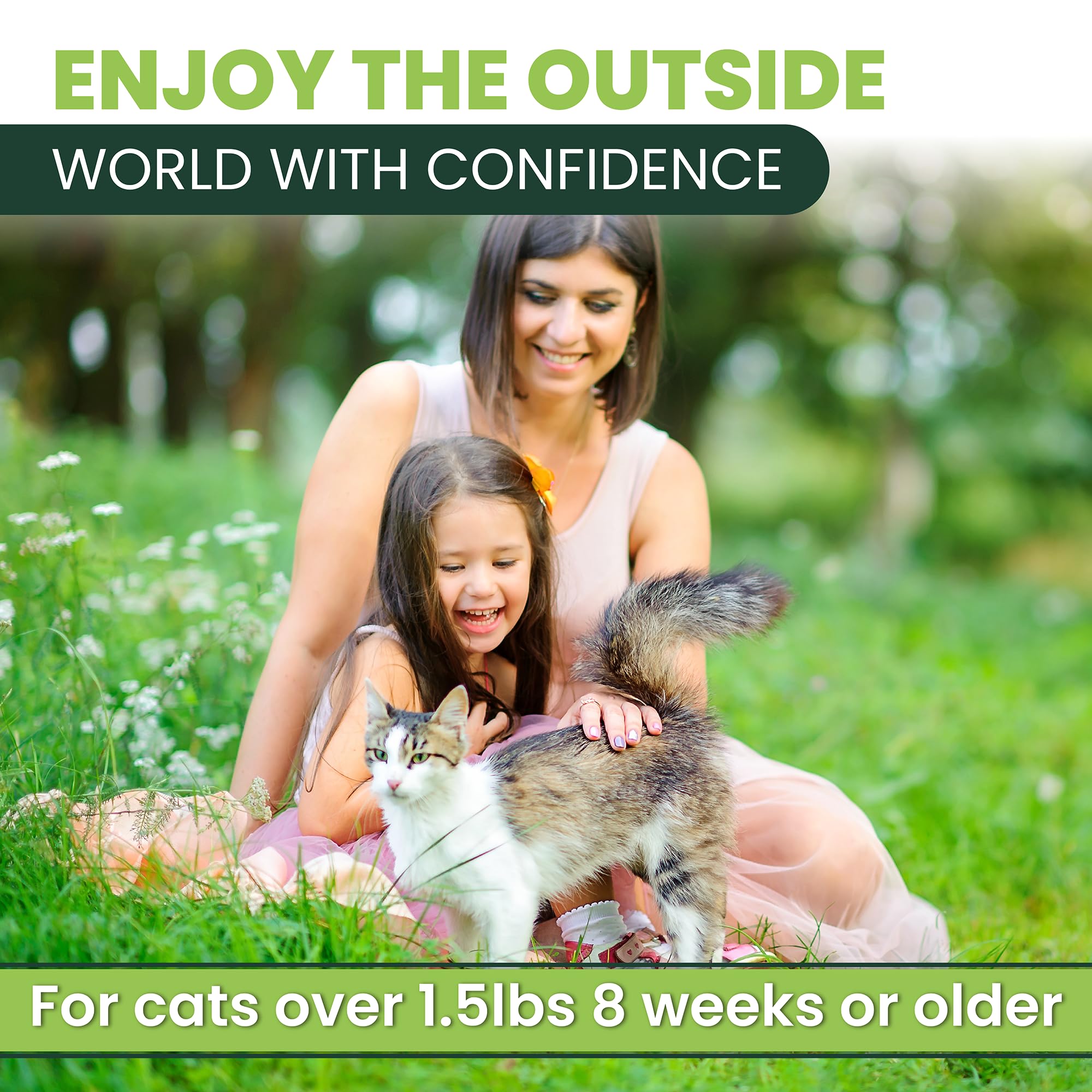 TRIOAK Cat Flea Treatment & Prevention, Flea Prevention for Cats, 6-Month Supply