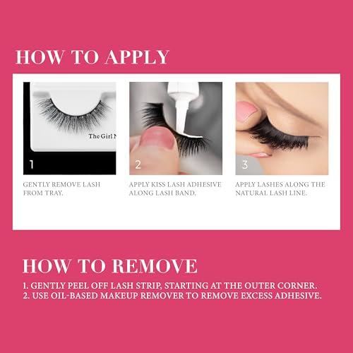 KISS Lash Couture Luxtension False Eyelashes, Strip 03 Classic', 14 mm, Includes 1 Pair, Contact Lens Friendly, Easy to Apply, Reusable Strip Lashes