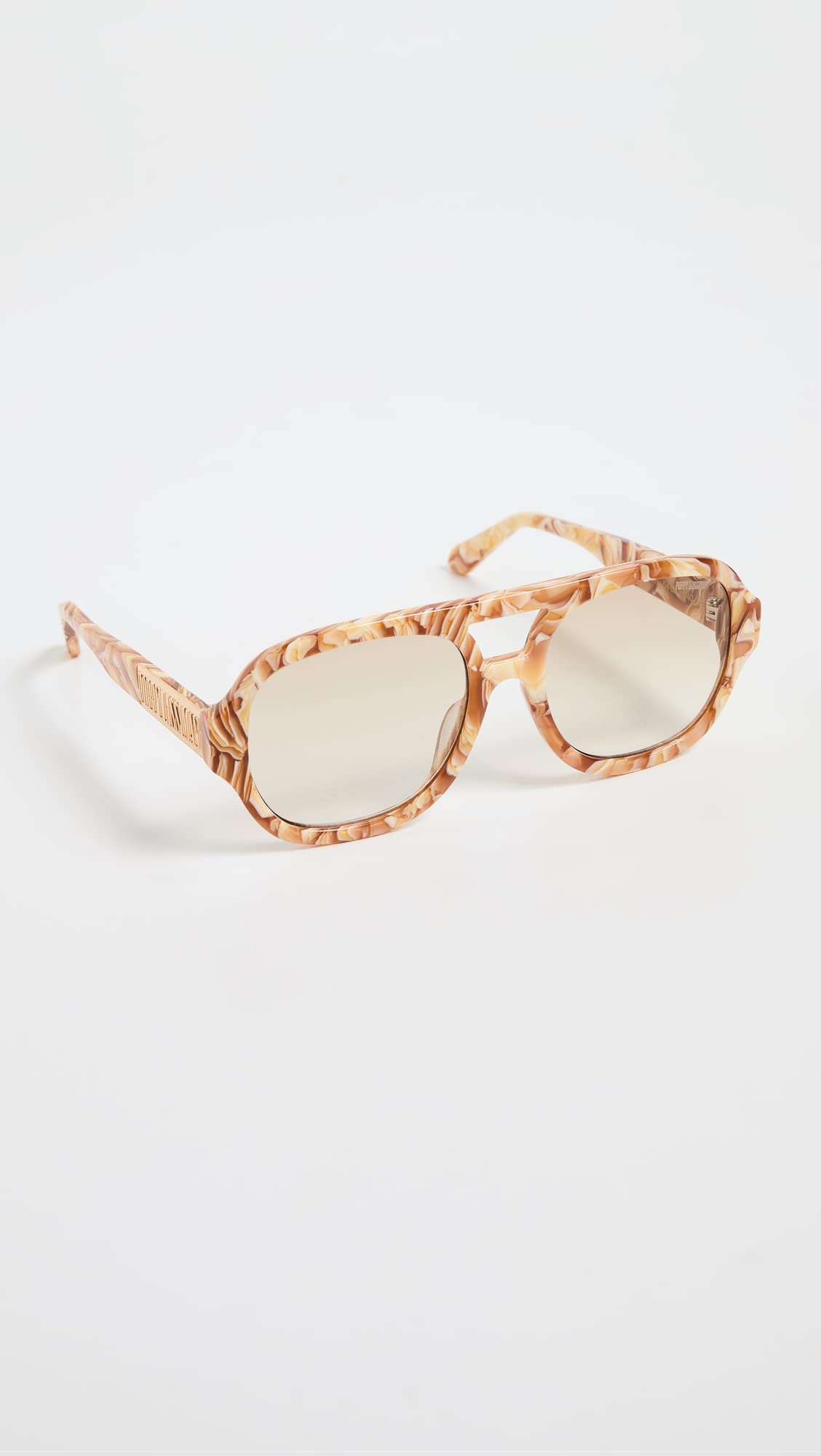 Poppy Lissiman Jimbob Sunglasses, Flan Swirl, Tan, Print, One Size