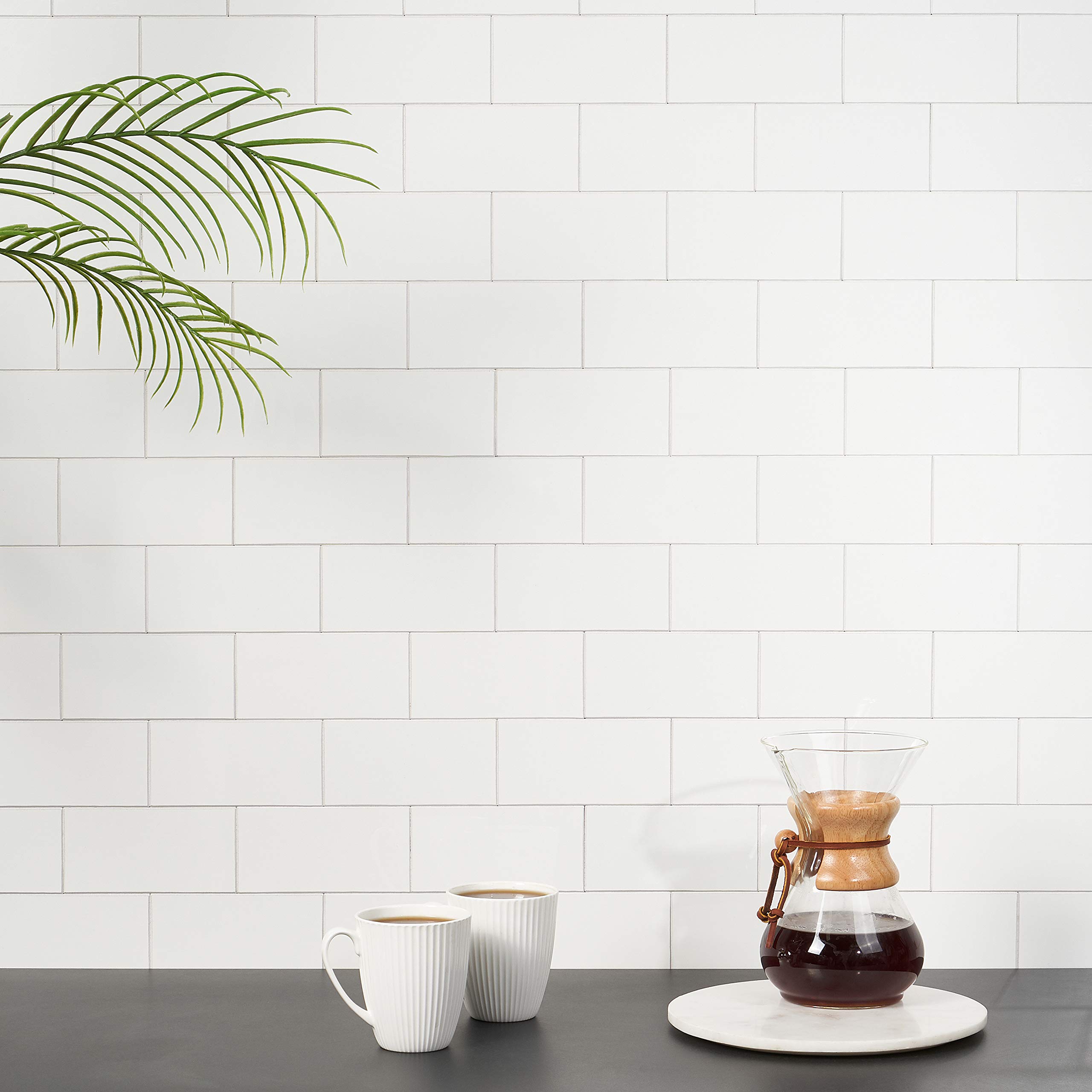 Luxe Core Subway White 12 in. x 12 in. SPC Peel and Stick Kitchen, Bathroom, Backsplash Tile (1 Sq. Ft. / Sheet)