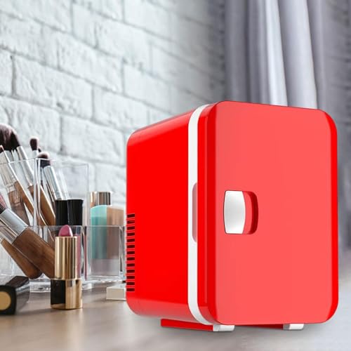 JISADER Small Car Refrigerator, Skincare Fridge, 12V 6L Portable Coolers and Warmer, Personal Refrigerator for Bedroom Car Van