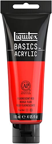 Liquitex Basics Acrylics 4oz Fluorescent Red3