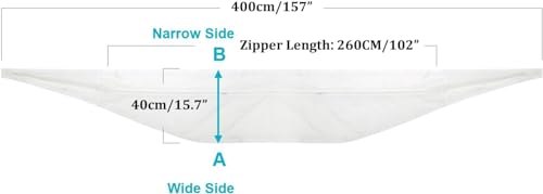 KWMOEA 400cm/157Is. Universal Window Seal for Portable Air Conditioner and Tumble Dryer. Easy to Install - Air Exchange Guards with Zip and Adhesive Fastener