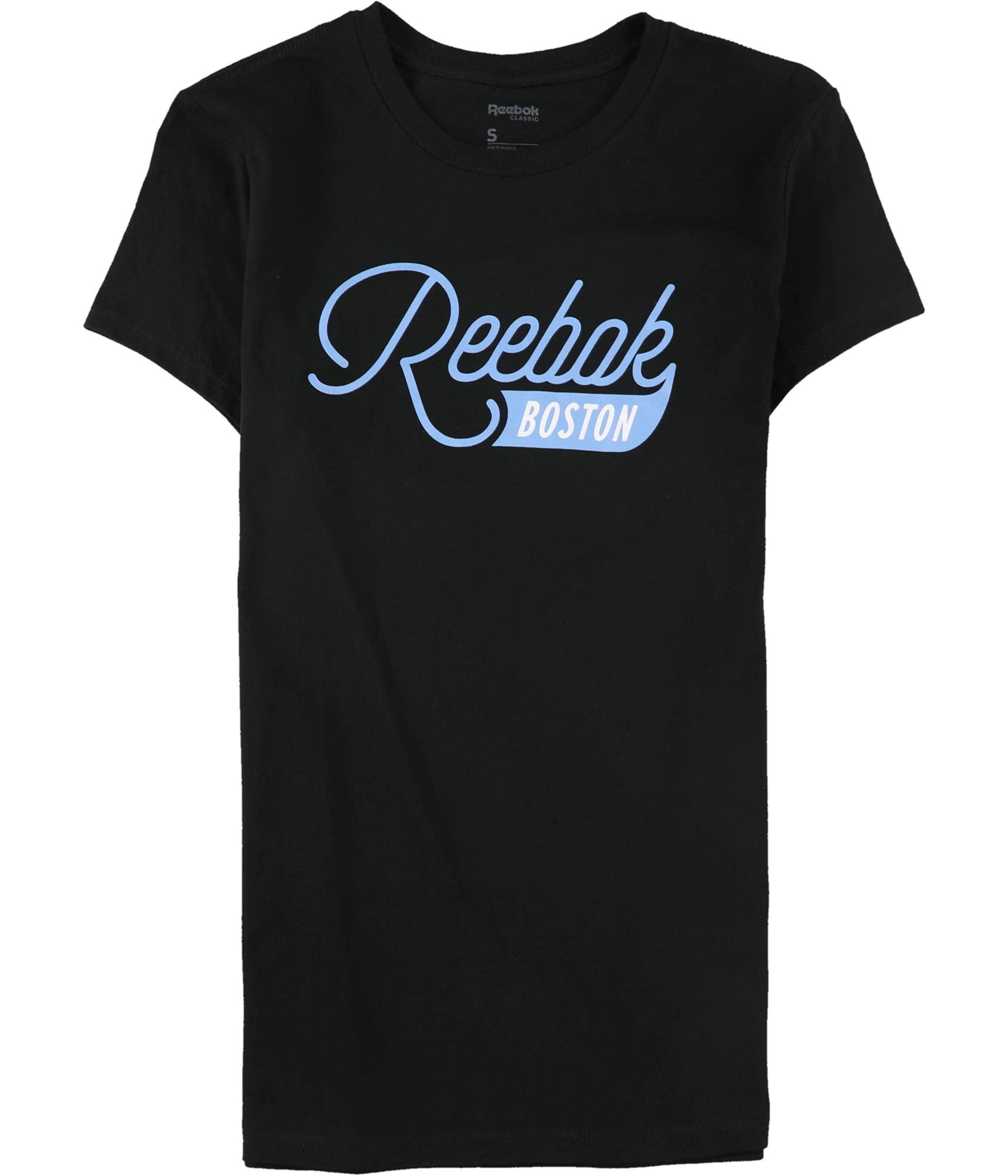 Reebok Womens Boston Graphic T-Shirt, Black, Small