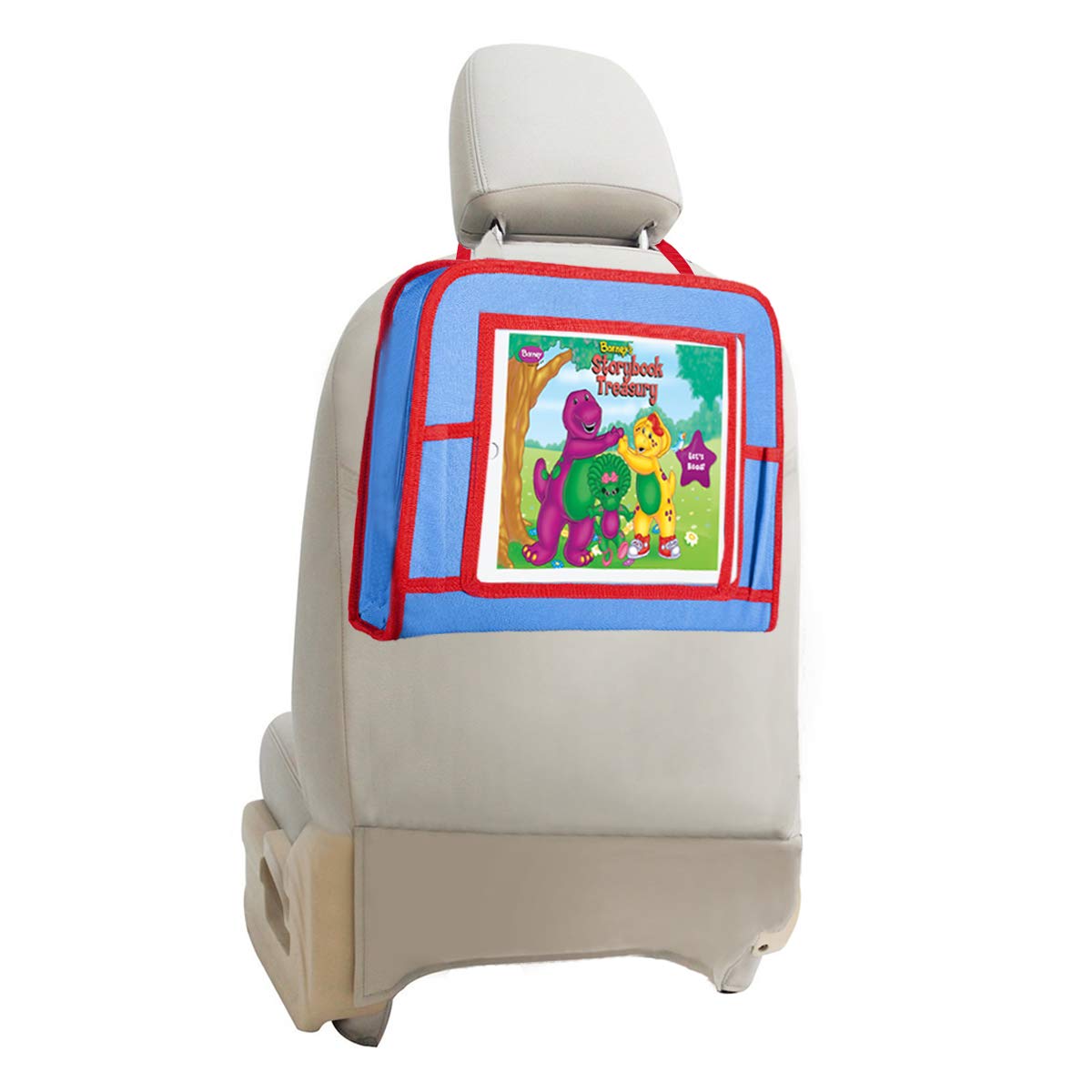 lebogner Kids Car Seat Travel Tray, Backseat Tablet Holder, Carry Bag With Storage Organizer Mesh Pockets And Shoulder Strap, On The Go Activity Lap Desk To Play, Eat, Or A Writing Surface