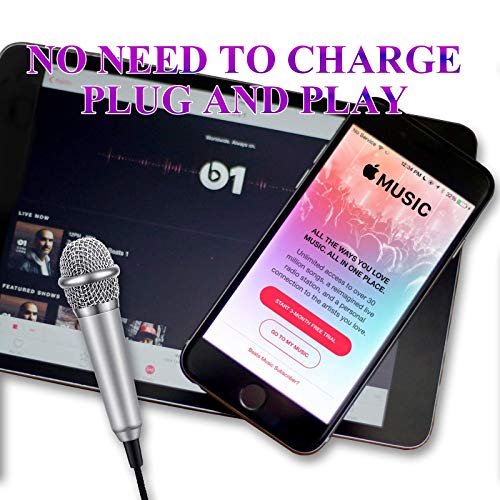 KICOSOADT Mini Microphone,Tiny Microphone, Portable Microphone/Instrument Microphone for Man/Pet Voice Recording Shouting and Sing,with Mic Stand and Box (Rose Gold)