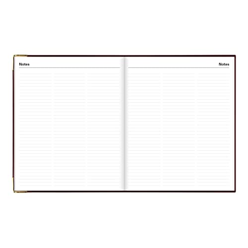 Letts of London Classic Weekly Planner, 12 Months, January to December, 2024, Appointments, Gold Corners, Quarto Size, 10.25" x 8.25", Burgundy (C32YBY-24)