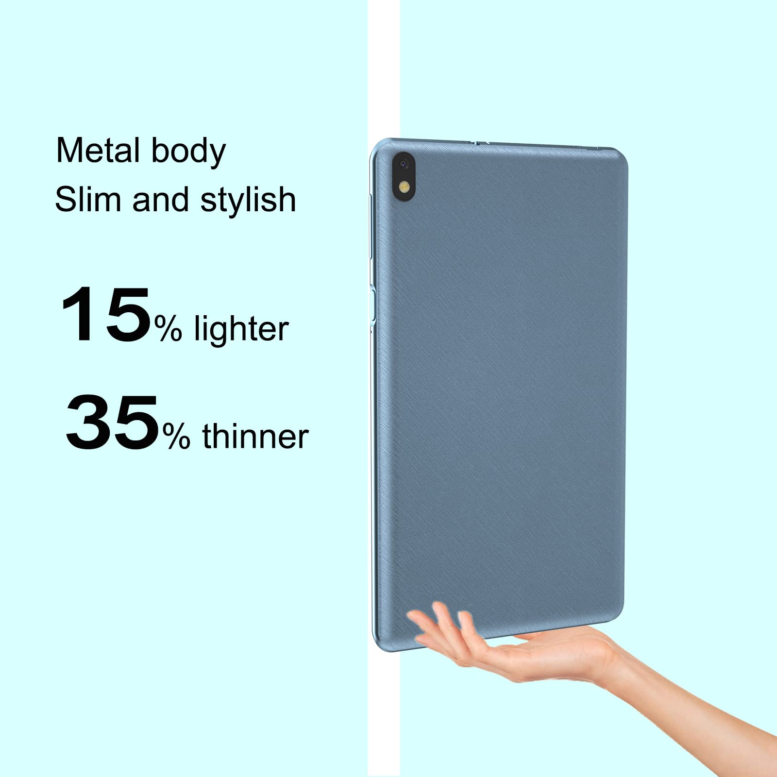 NOVOJOY Tablets 7 inch Tablet, 7β Display, 64 GB ROM, 2GB RAM Quad-Core Processor Android 11 WiFi Tablets Blue.