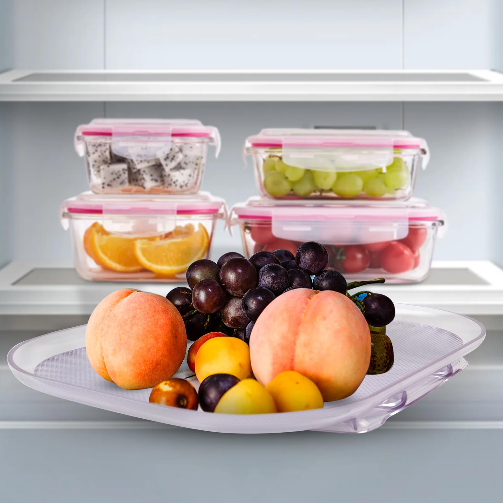 Lazy Susan for refrigerato Lazy Susans Acrylic Refrigerator Organizer, Clear Organizer, Rotating Organizer for Cabinet, Table, Pantry, Kitchen, countertop