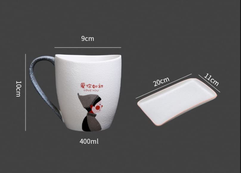 UXZDX Couple Ceramic Washing Cup Set Cartoon Mouthwash Cup Household Toothbrush Cup Brushing Cup Tooth Cylinder