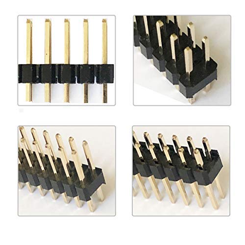 LGDehome 30PCS Break-Away 0.1" 2x20-pin Strip Dual Male Header for Raspberry Pi Zero GPIO