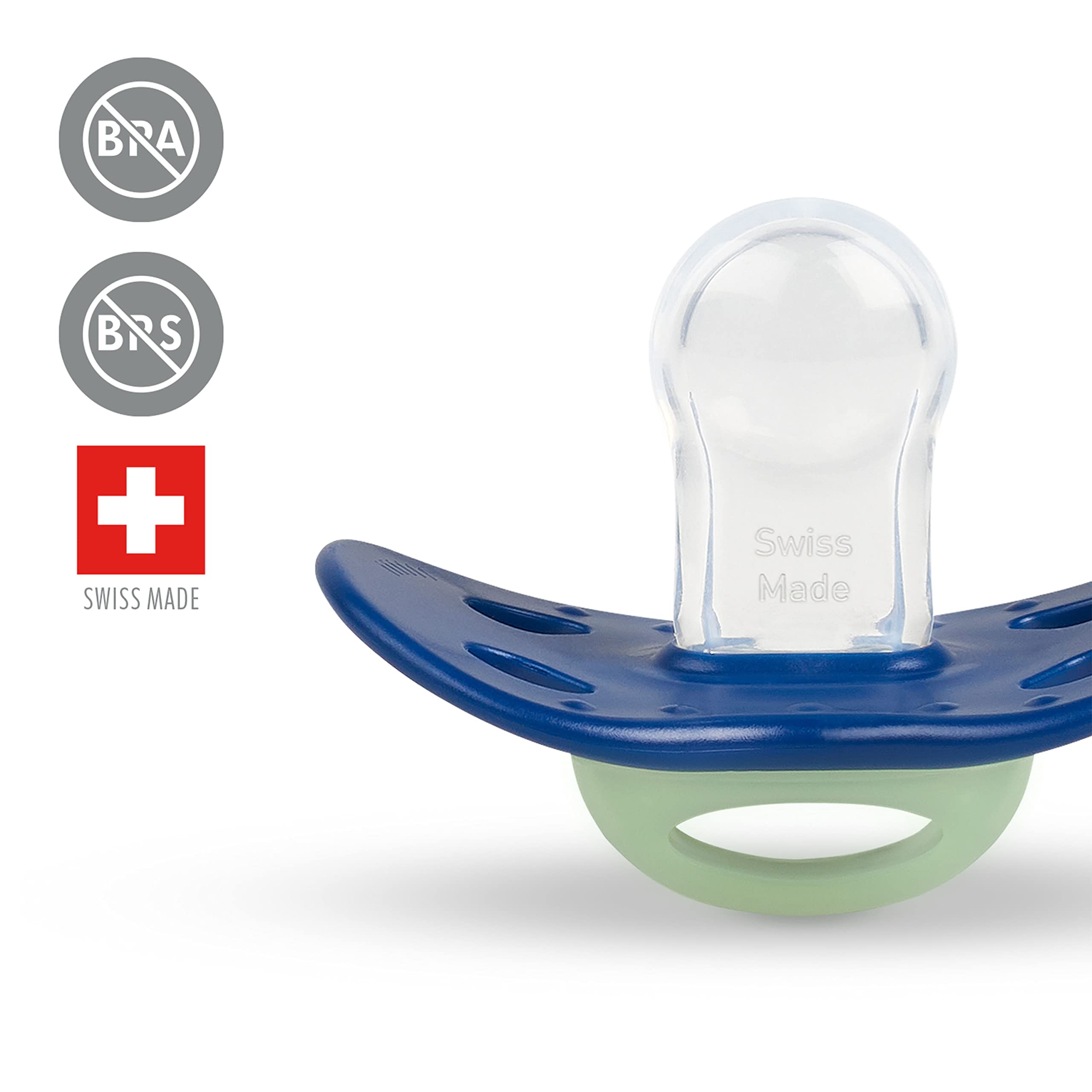 Medela Baby Pacifier | Night - Glow in The Dark | 6-18 Months | 2-Count | Lightweight | BPA-Free | Foxes and Moon with Stars