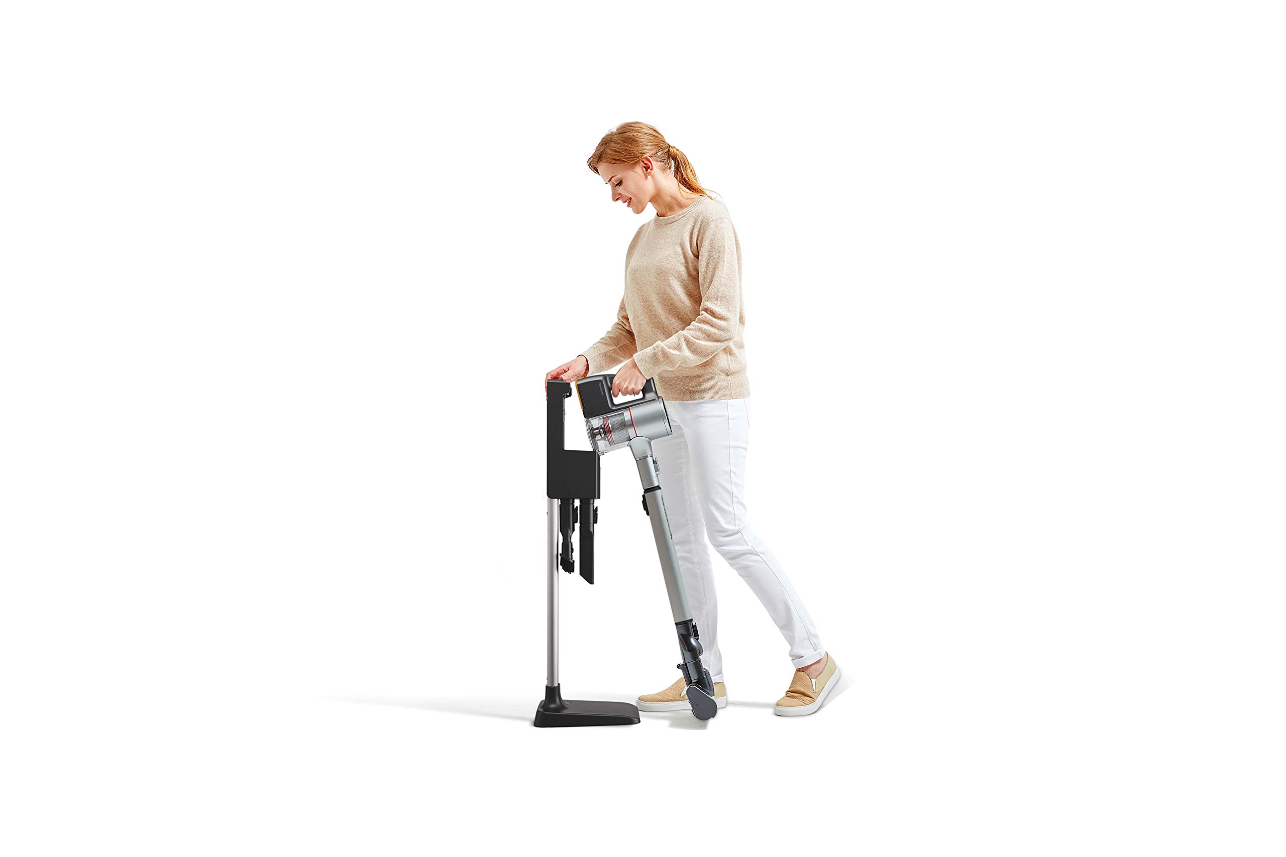 LG CordZero A906SM Stick Charge Plus Cordless Rechargeable Vacuum, Matte Silver, Powerful Suction, Long-Lasting, Cleans Carpets and Hard Floors, Includes Extra Battery (Renewed)