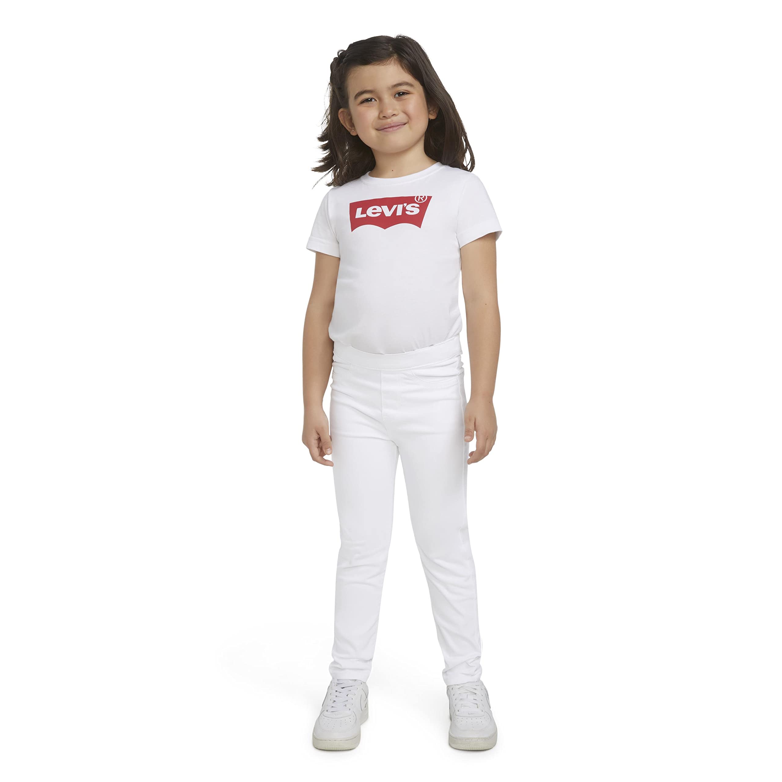 Levi's Girls' Skinny Fit Pull On Jeggings, White, 16