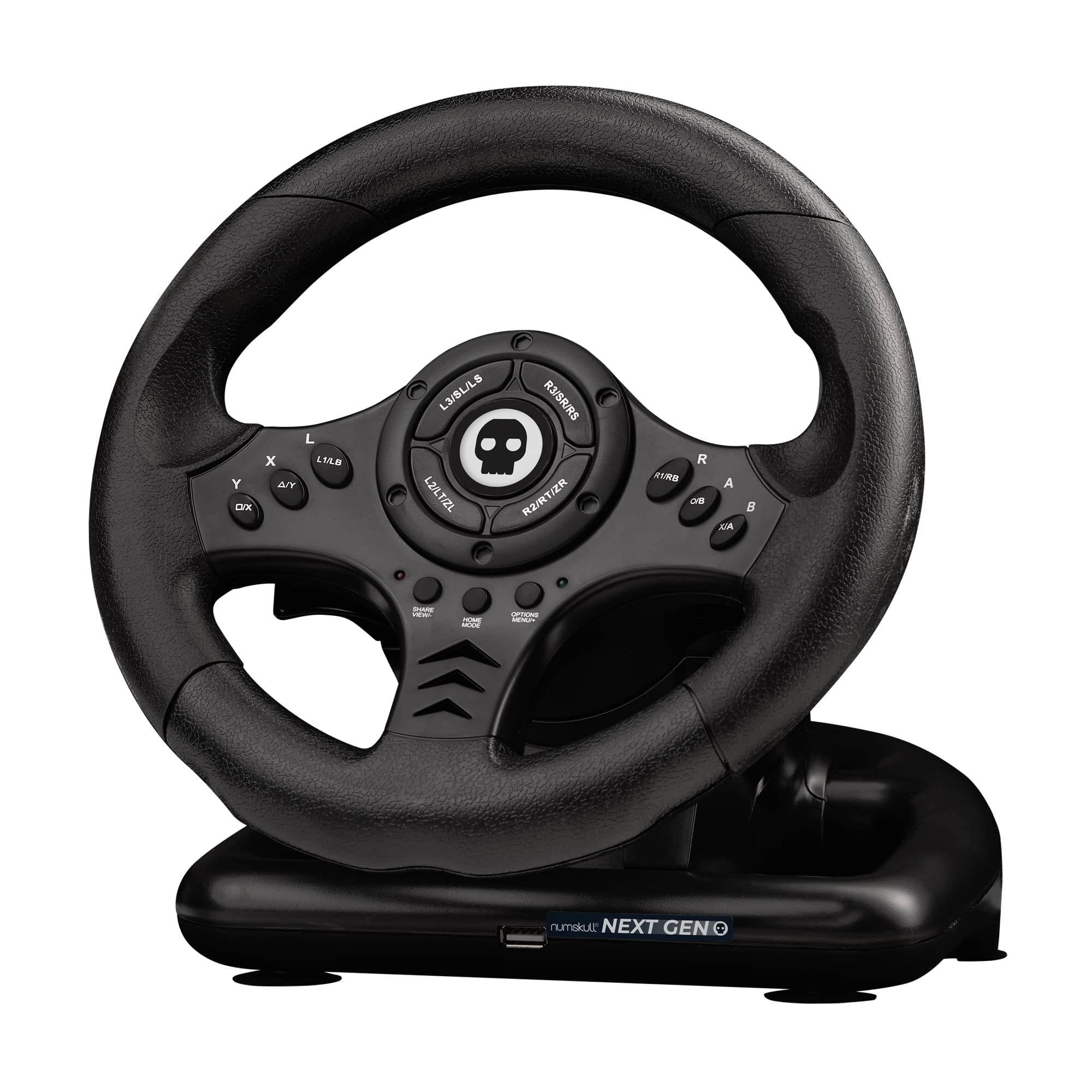Numskull Next-Gen Multi Format Racing Wheel with Pedals - Compatible with Xbox Series X|S, Xbox One, PS4, Nintendo Switch and PC - Realistic Steering Wheel Controller Accessory (Renewed)