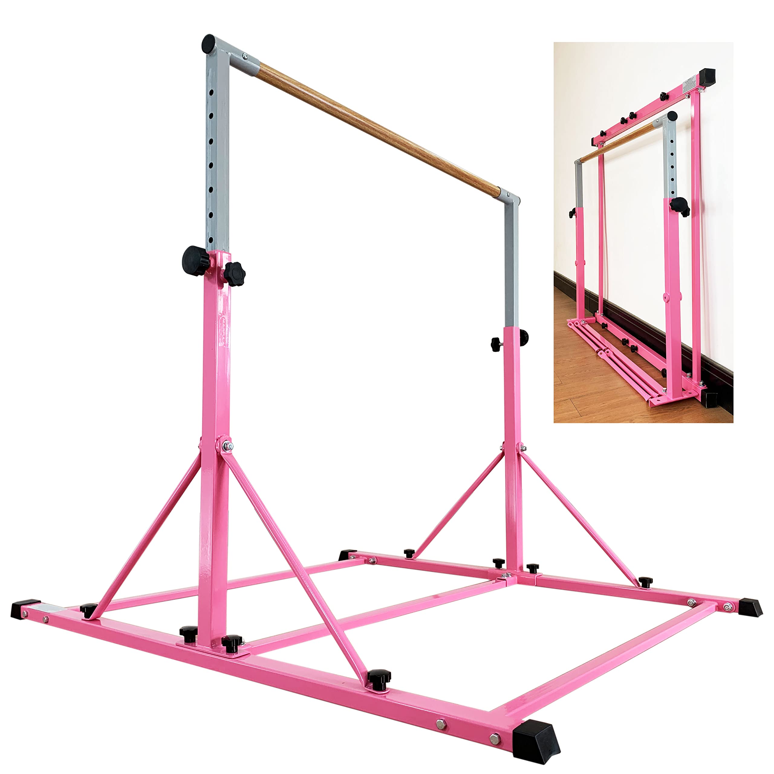 MARFULA Gymnastic Bar for Kids and Teenage Ages 3-20, 350 lbs Weight Capacity, Gymnastic Kip Bar Horizontal Bar for Gymnast, Gymnastic Training Equipment for Home and Gymnastic Center Use