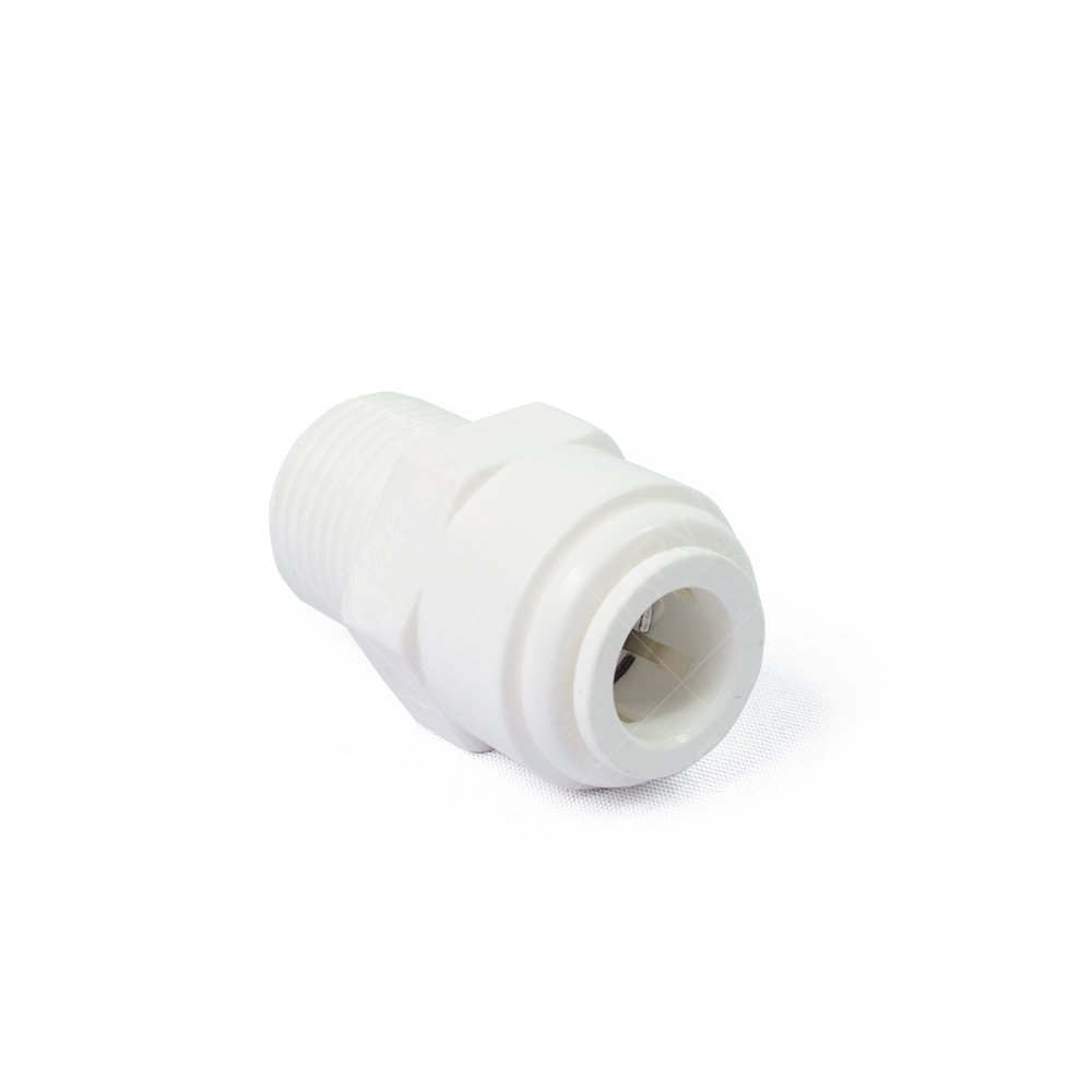 John Guest PP011224W Male Connector, 3/8" OD x 1/2" NPTF (Pack of 10)