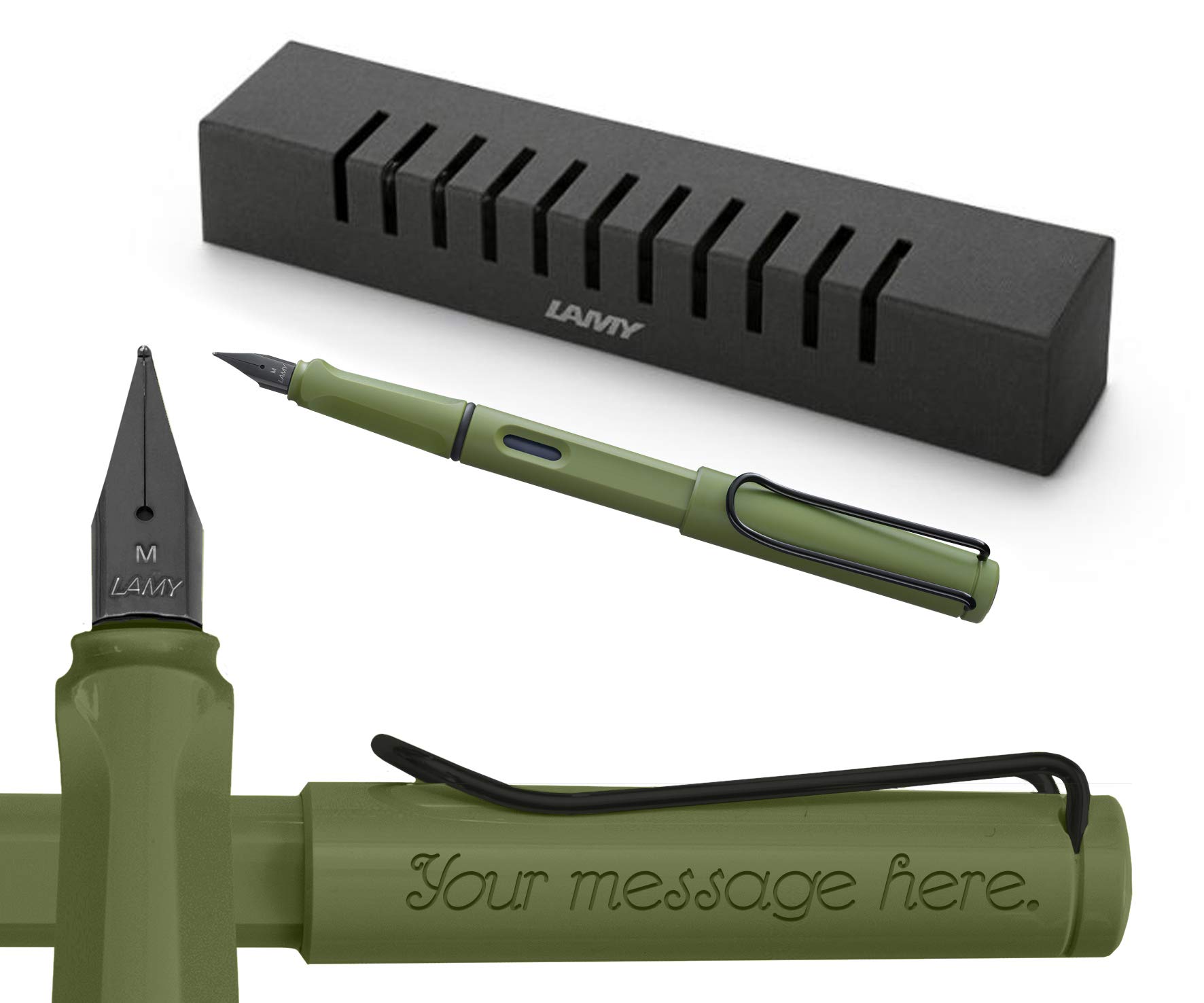 Lamy Safari Fountain Pen Savannah/green 2021 special Edition Medium nib 041 + Free ENGRAVING and Gift box