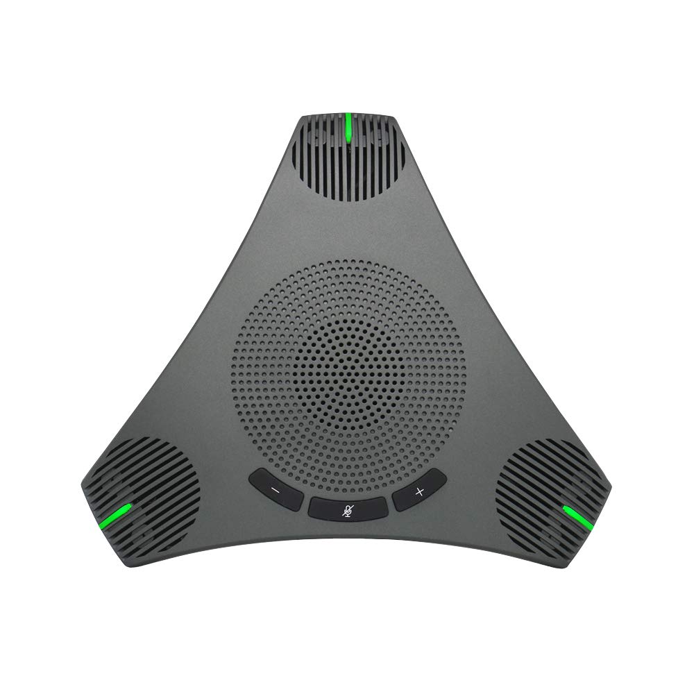 iTOPVIS Conference Speaker and Microphone, 360° Omnidirectional Speakerphone Intelligent DSP Noise Reduction for Video Meeting/Business Conference, USB Plug & Play Compatible with Windows/Mac OS X