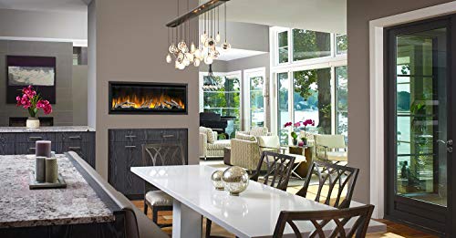 Napoleon Alluravision 42 - NEFL42CHD - Deep Depth Wall Hanging Electric Fireplace, 42-in, Black, Crystal & Log Ember Bed, 3 Flame Colours, Remote Included