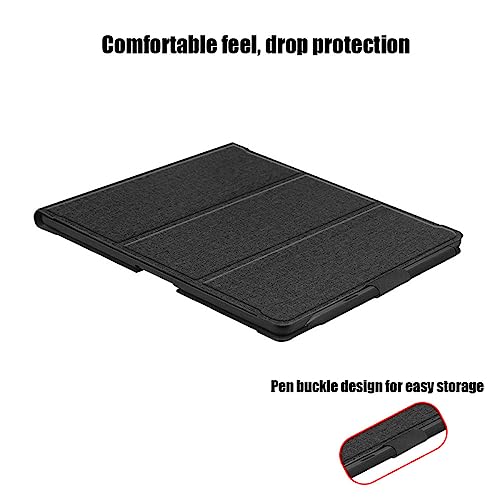 Suitable for Kindle Scribe 2022 E-Book Protective Case Shell 10.2 Inch Reader Multi-Folding Stand Protection Magnetic Belt Auto Sleep/Wake Function Solid Color,Black